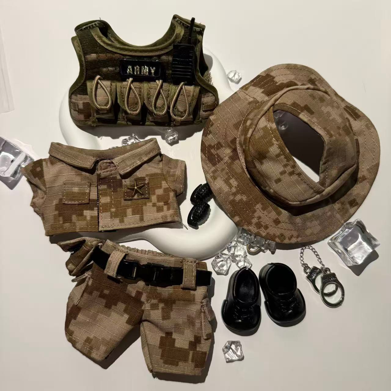 Police and Army Enthusiast Clothing-for labubu - Doll Attitude